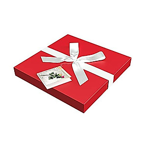 Gift Box 10"X10"X10" - Les Roses Collection - Easy to Assemble & Reusable - No Glue Required - Ribbon, Tissue Paper, and Gift Tag Included - EZ Gift Box by Endless Art US