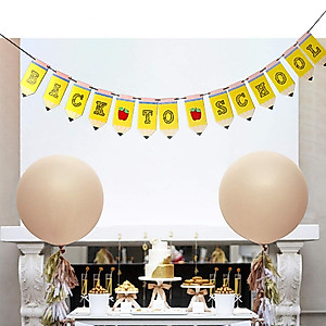 BinaryABC Back to School Bunting Banner,First Day of School Sign,First Day of School Decoration Supplies