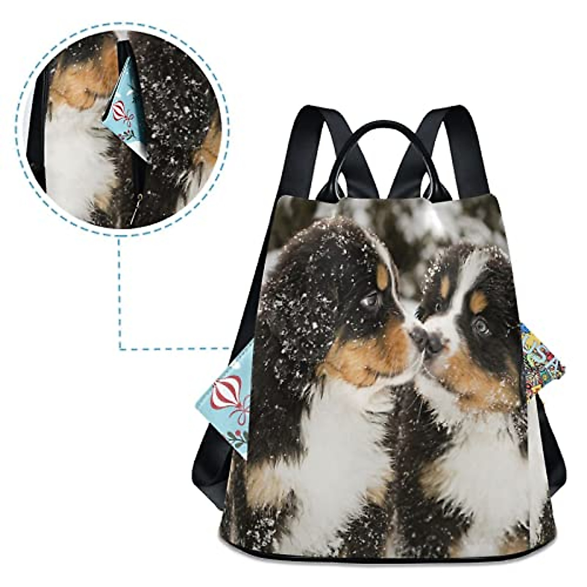 senya Women Fashion Backpack Purse Bernese Mountain Dog School College Backpack Anti Theft Rucksack Travel Shoulder Bag