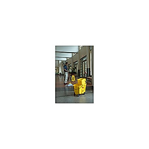 Rubbermaid Commercial Products 26 Inch "Caution Wet Floor" Sign, 2-Sided, Yellow (FG611277YEL), 1.5 x 11 x 26.5