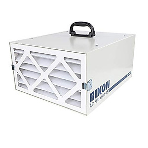 RIKON 62-450 3-Speed Remote-Controlled Air Filtration System (250/350/450 CFM) for large rooms up to 400 Square Feet - Circulates and Cleans Air 8 Times Per Hour!