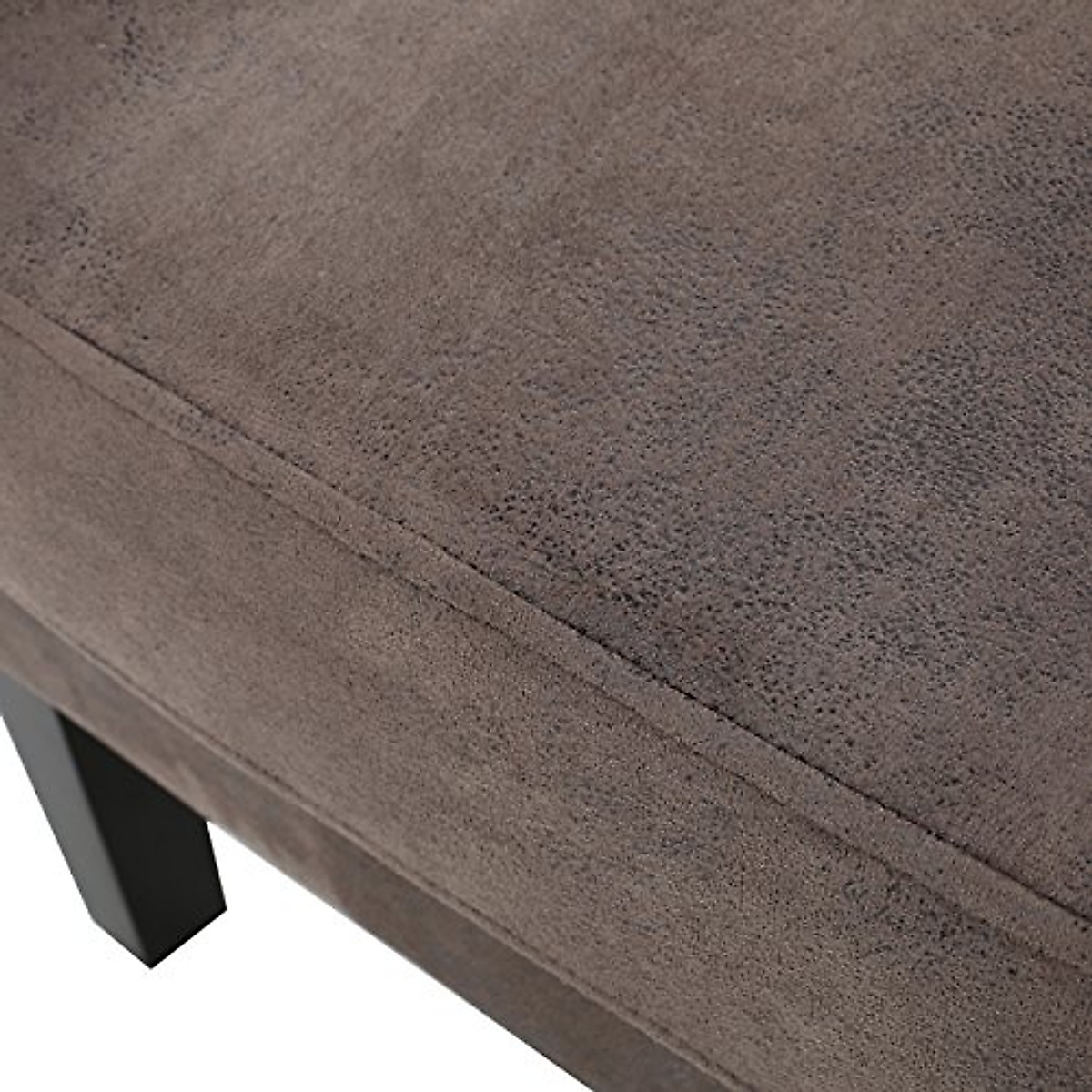 Christopher Knight Home Lorenzo Arm Chair Fabric Hi-Back Studded Chair, Greyish Brown 36D x 26.75W x 41.5H in