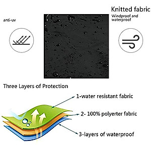 Newsoul 3 Seater Swing Cover Waterproof Windproof Anti-UV Heavy Duty Fabric Hammock Glider Cover with Side Pocket for Outdoor Garden