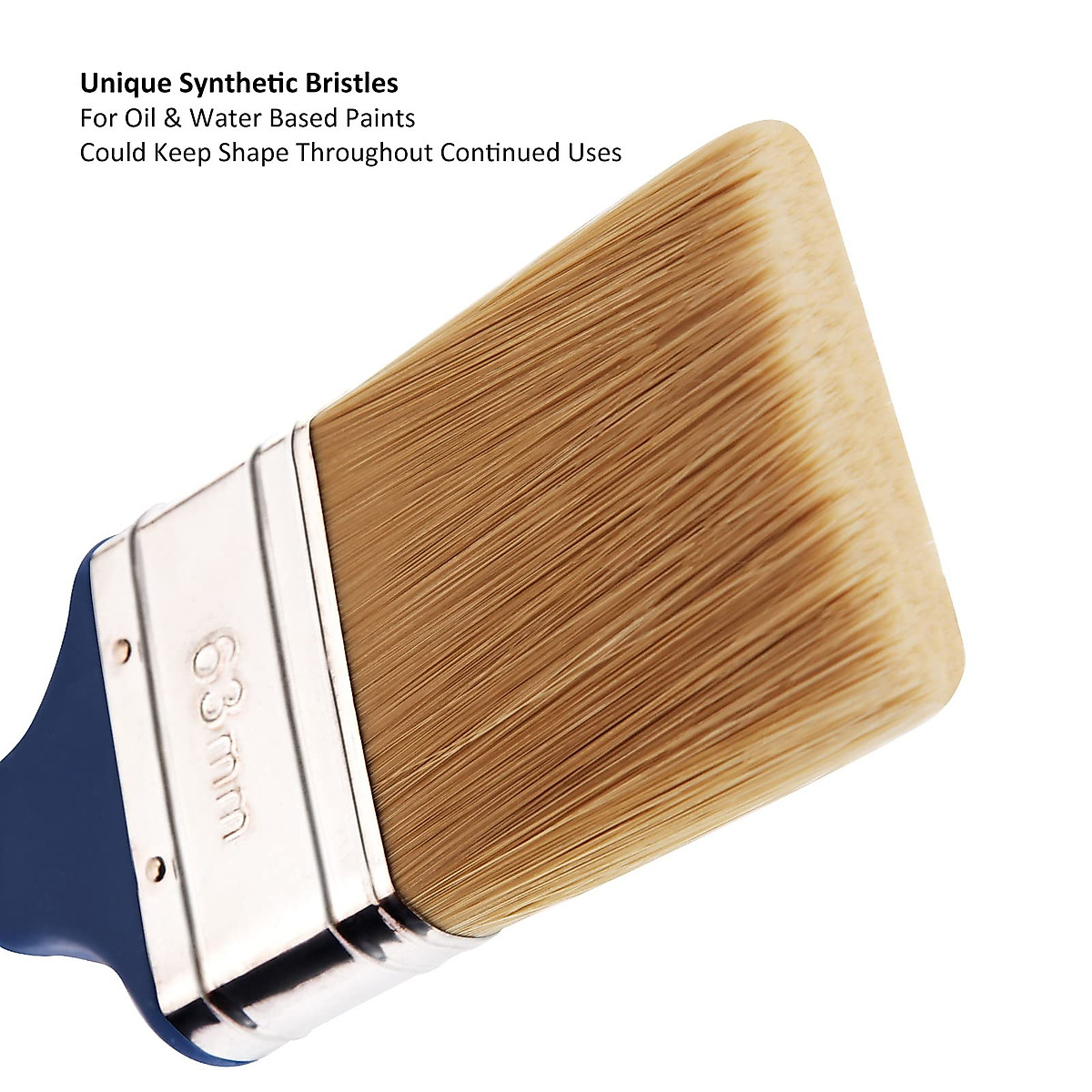 Genixart Multi Angle Adjustable Masonry Paint Brush, Stain Brushes for Fence & Wall Painting (3Pack Assorted Sizes)