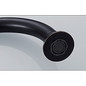 Kitchen Faucet Single Handle 360° Rotation Kitchen Sink Faucet Deck Mounted Hot and Cold Water Kitchen Faucets Brass Black Commercial Kitchen Sink Taps Heavy Duty