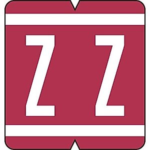 AMZfiling Alpha Labels on 3-Ring Binder Sheets- Letter Z, Purple, GBS/VRE Compatible (Polylaminated, 200/Package)