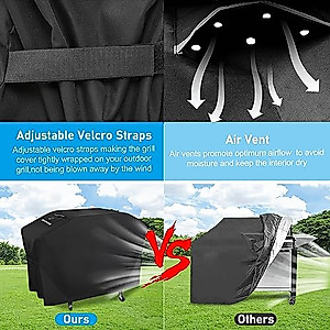 Griddle Cover for Blackstone 28 inch Griddle with Hood,Rip-Proof Upgraded Heavy Duty Material Griddle Cover,Waterproof UV & Fade Resistant Flat Top Gas Grill Cover with Strap and Air Vent