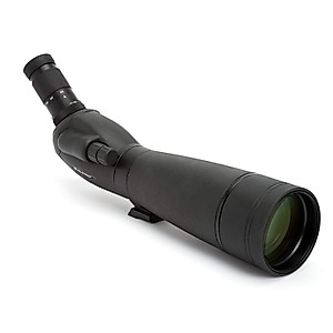Celestron – TrailSeeker 80mm Angled Spotting Scope – Fully Multi-Coated XLT Optics – 20-60x Zoom Eyepiece – Waterproof & Fogproof – Rubber Armored