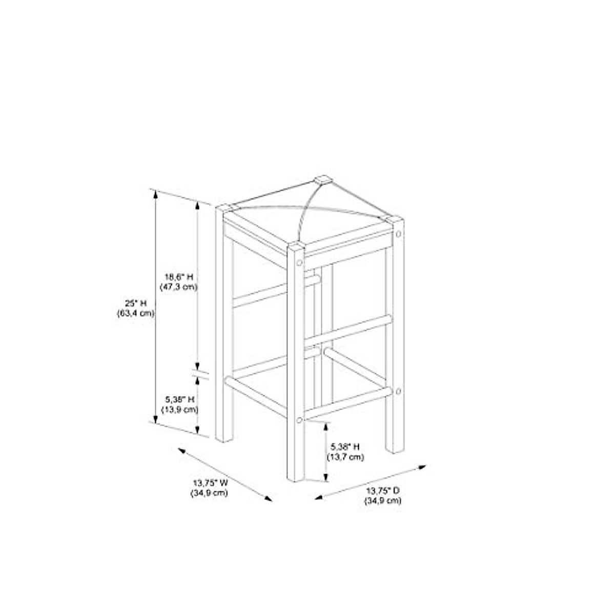 Linon White 3 Piece Faux Marble Tavern Set