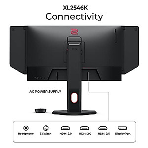 BenQ Zowie XL2546K 24.5 Inch 240 Hz Gaming Monitor, DyAc+, Smaller Base, Shield