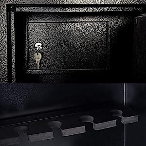 Quicktec Large Rifle Safe, Gun Safe for Home Rifles and Pistols, Quick Access 5-6 Gun Cabinet Shotgun Safe (with/Without Scope) with Pistol Lockbox Slient Mode (Large Gun Safe-Biometric) …