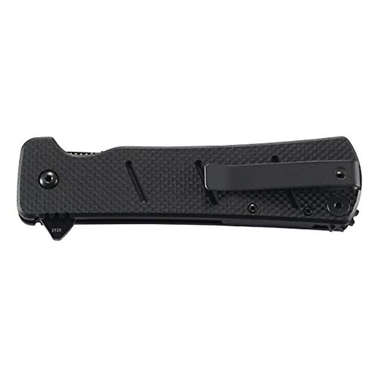 CRKT Goken Pocket Knife: EDC Folding Knife with Liner Lock, Field Strip Technology, Black EDP Osoraku Zukuri Modified Tanto Blade and G10 Handle 2920