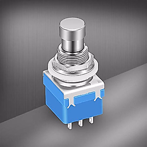 DaierTek 14pcs Guitar Effect Pedal 3PDT Footswitch 9 Pin Latching Stomp Push Button Foot Switch True Bypass Solder Lugs