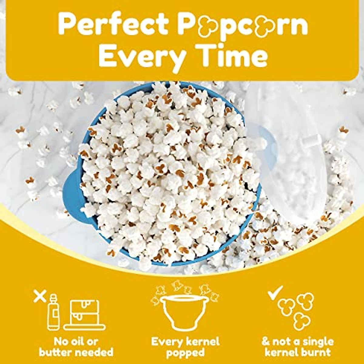 The Original Popco Silicone Microwave Popcorn Popper with Handles - Microwave Popcorn Bowl - Popcorn Maker - Collapsible Popcorn Bowl - BPA Free and Dishwasher Safe - 15 Colors Available (Red)