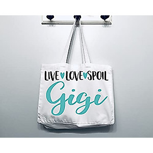 COCOVICI Gigi Live Love Spoil Gigi Canvas Tote Bag Grandma Gigi Gift Idea Book Bag