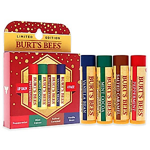Burts Bees Burts Bees Bliste Kit Limited Edition Unisex - Lip Balm Pepermint, Mint Cocoa, Salted Caramel, Vanilla Bean SADHB70 4 Piece Set