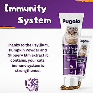 Pugalo Cat Hairball Remedy, Cat Hairball Malt Paste 100ml, Hairball Gel for Cats 3.5oz