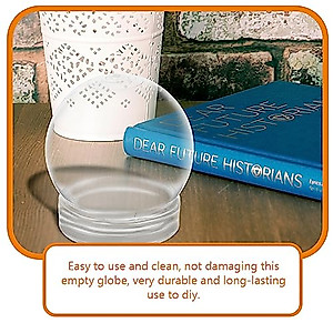 Unomor 15pcs DIY Snow Globe DIY Globe DIY Props DIY Water Globe Snow Globe kit Water Globes Prop Snow Globes for Girls Round Water Globe Empty Snow Globes DIY Supplies Ball Plastic
