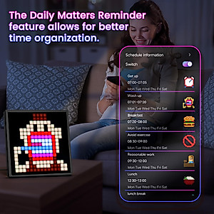 Rayhome Large Display Digital Calendar Day Clocks, Precise LED Smart Clock with Event Reminder, Date, 12/24Hr, Sleep Mode, Graffiti and Adjustable Brightness for Kids, Teens, Adults and Seniors