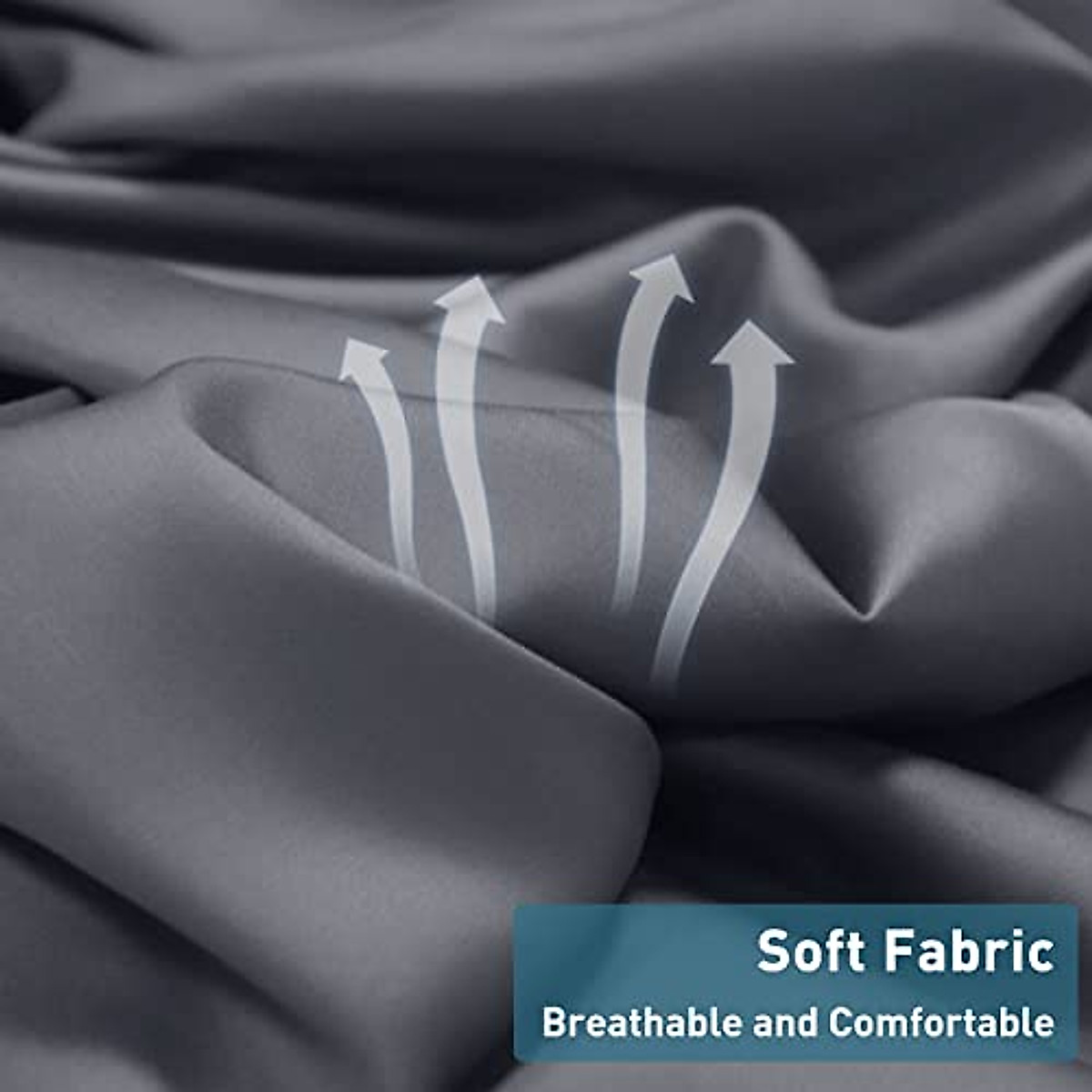 Weighted Idea Duvet Cover for Weighted Blanket 60'x80'' Queen Size (Comfortable and Breathable Fabric, Dark Grey)