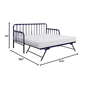 Lexicon Hendrix Metal Daybed with Trundle, Twin/Twin, Blue