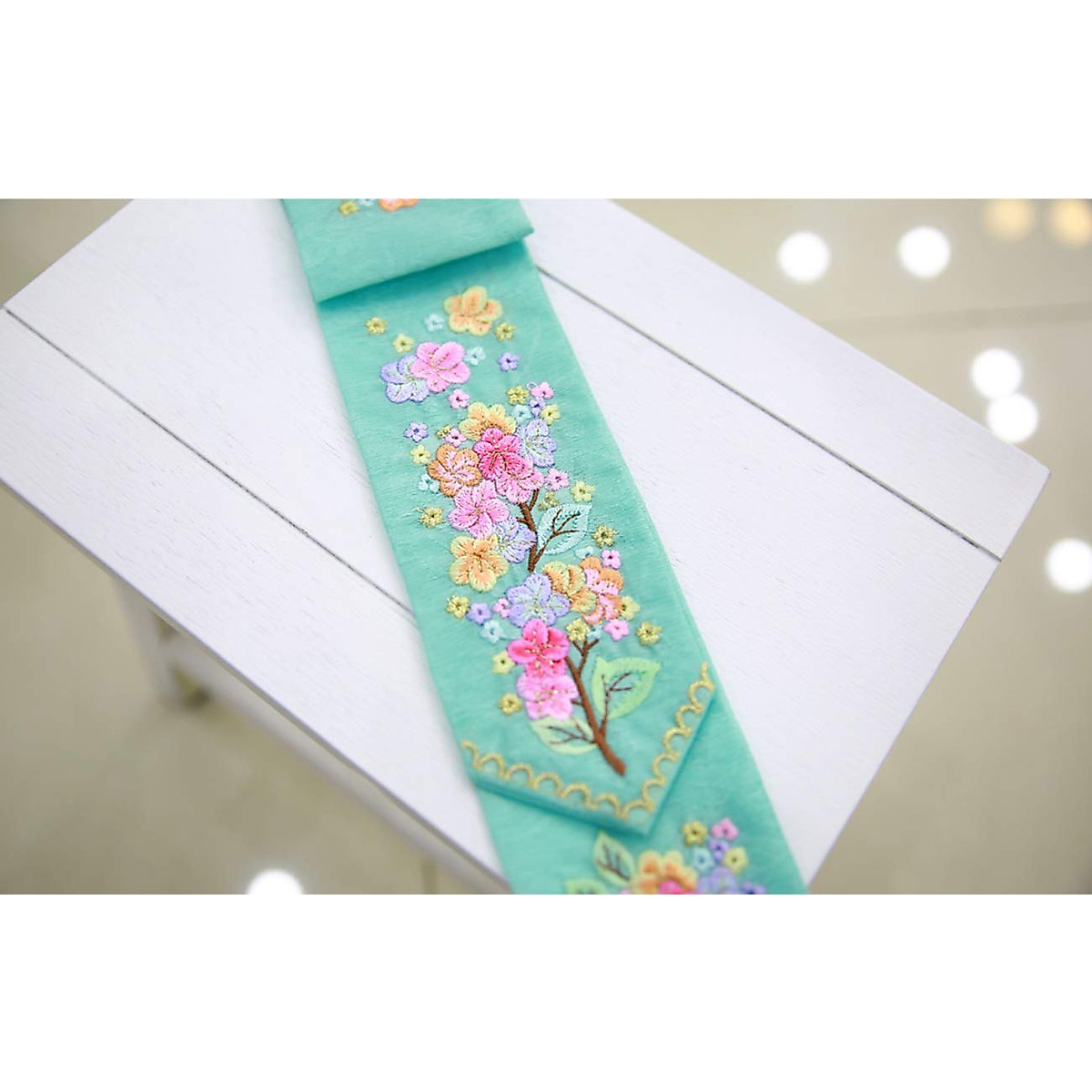 Babay Girl Hanbok Hair Accessory Daenggi Korea Traditional Head Piece Mint Embroidery