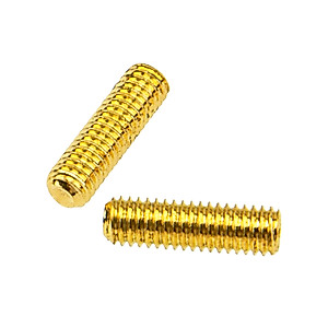 96Pcs Yootones M3 x 10mm Guitar Saddle Bridge Height Adjustment Hex Screws Compatible with Tremolo Systems Electric Bass Guitar Music Instrument Parts (Gold)