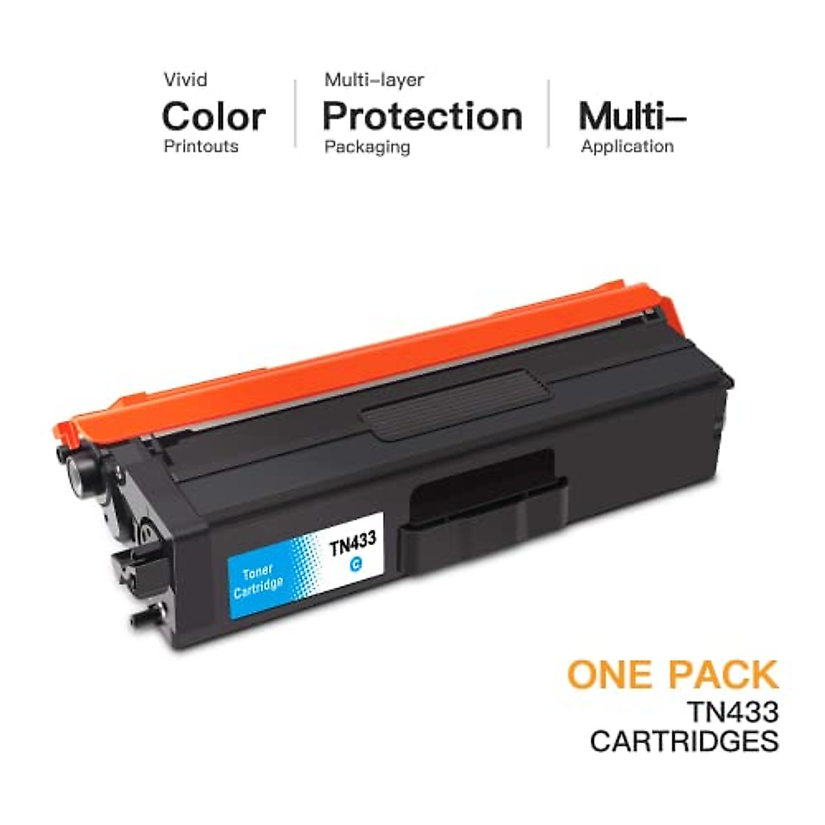 E-Z Ink (TM) Compatible Toner Cartridge Replacement for Brother TN-433 TN433 TN433bk TN431 Compatible with HL-L8260CDW HL-L8360CDW MFC-L8610CDW MFC-L8900CDW (1 Cyan, 1 Pack)