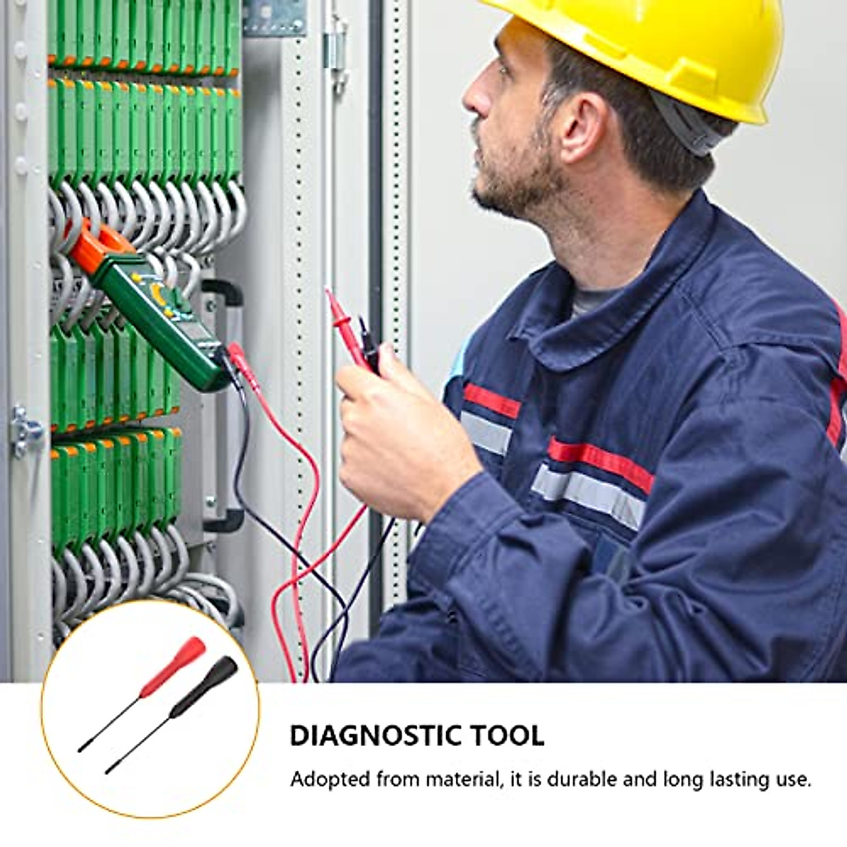 iplusmile Multimeter Tester Test Leads Test Probe Pins Multimeter Probes Tips, Extended Fine Point Tip Adapter Set Electronic Test Lead for Banana Plug Multimeter 2mm, 2pcs