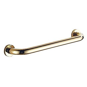 CRODY Bath Wall Attachment Handrails Grab Bar Rails Brass Shower Non-Slip Grab Bar,Wall Mounted Towel Rack Handrail, Bathtub Bathroom Safety Support Rail,Elderly Disabled Pregnant Women Polished Handl