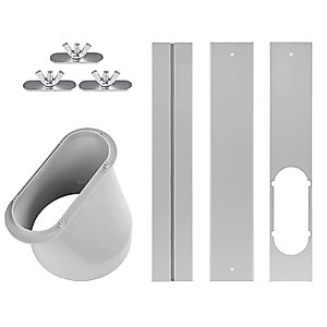 TURBRO Portable Air Conditioner Window Vent Kit, Window Slide Kit Plate for Portable Air Conditioner, Adjustable Length Portable AC Vent Kit for Exhaust Hose of 6 Inch