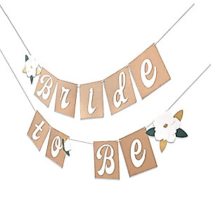 Bride to Be Banner - Magnolia Floral Bride to Be Banner, Bridal Shower Decorations, Miss to Mrs Banner, Bachelorette, Engagement and Wedding Party Decorations