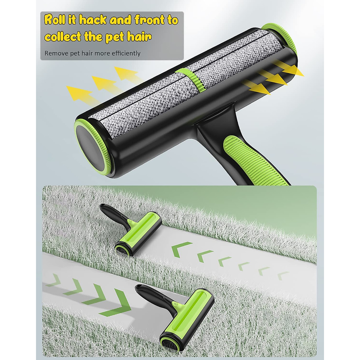 Neoflavie Pet Hair Remover Reusable Cat and Dog Hair Remover for Couch, Carpet - Upgraded Portable Lint Remover & Efficient Animal Fur Removal Tool.