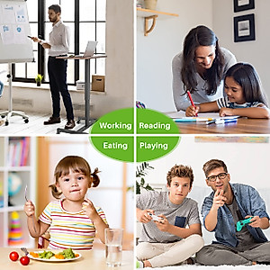 IWORKBOARD Mobile Laptop Desk, 27 inches Rolling Adjustable Height Desk, Mobile Portable Standing Desk, Pneumatic Sit Stand Desk with Wheels for Home Offices and School Rolling Table