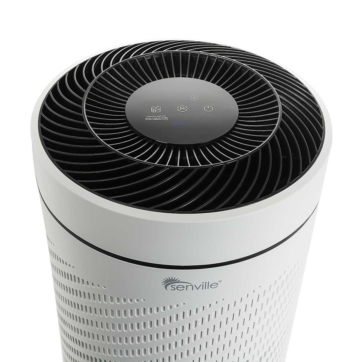 Senville Air Purifier for Home Allergies, Pet Hair in Bedroom, 3-in-1 HEPA Filter, Dust, Smoke, Pollutants, Odor, Flow 500, White