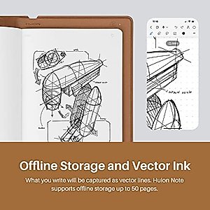 HUION Note 2-in-1 Digital Notebook Drawing Tablet With Battery-free Pen, Bluetooth Wireless Paper Tablet Electronic Writing Pad for Note-taking, Digital Art & Meeting, Refillable A5 Notepad, 9.5x7inch