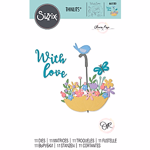 Sizzix Thinlits Die Set 11PK Flowers in Umbrella by Olivia Rose, 665180, Multicolor