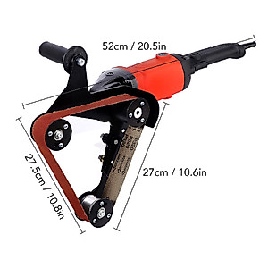 Stainless Steel Pipe Polisher, DIY Mini Belt Sander Sanding Polishing Grinding Machine Tube Belt Sander (5/8in‑11 American Thread)