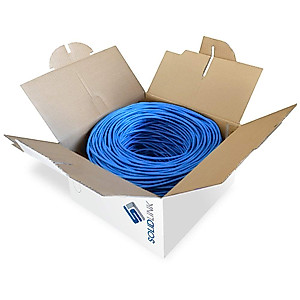 SolidLink - SL601N CAT5e 1000ft UTP Solid Conductor Cable 24AWG LAN Network Ethernet RJ45 Wire, Blue (SL601),