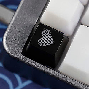 Mechkeeb Love Heart OEM Profile Keycaps 1.6mm Thickness Backlit Shine Through Keycaps Esc WASD Arrow for MX Mechanical Gaming Keyboard (Black Esc 1 pcs)