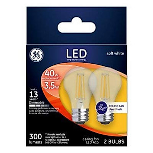 GE Lighting 240227 4W A15 Shape Daylight Light Color Bulb - Pack of 2