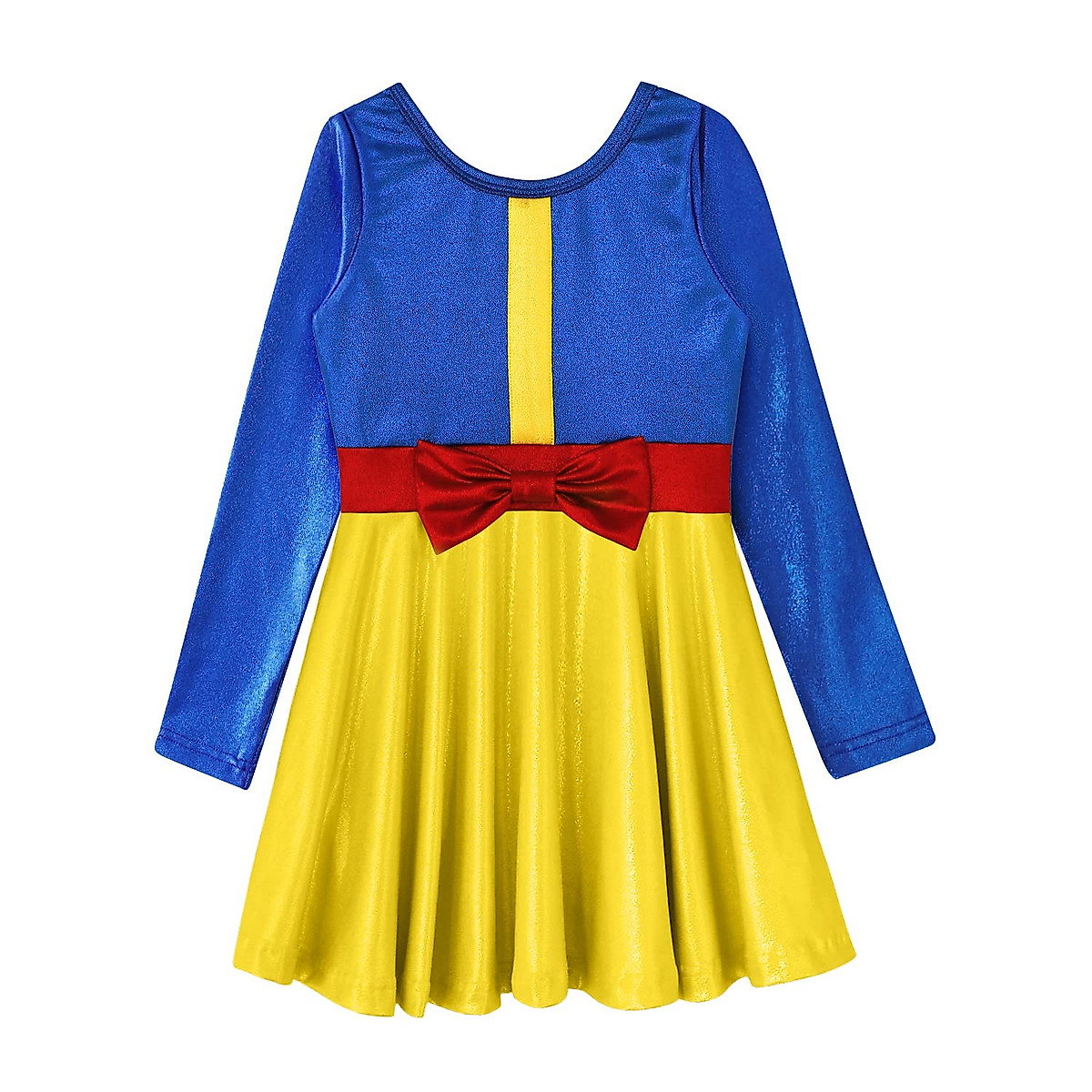 EQSJIU Girls Princess Costume Dress up Birthday Party Cosplay Halloween Outfits Dresses Bowknot 7-8 Years