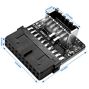 Mainboard Internal USB 3.0 (3.1 Gen 2) 19PIN Header to Type-E Key-A 20 Pin USB 3.1 Front Panel Socket Adapter for Type C Panel Mount Header