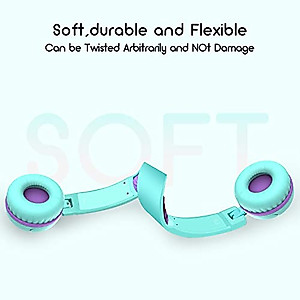 IMYB Kids Headphones, V1 Wired Stereo Foldable Tangle-Free 3.5mm Adjustable On-Ear Headphones for Kids for School/Toddlers/Childrens/Teens/Boys/Girls/Ipad/Tablet/Kindle/Phones/Travel/Plane (Green)