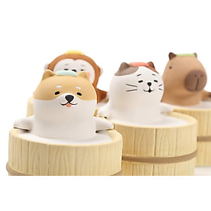 Aroma Ceramic Stone Diffuser [Japan Import] Aromatherapy Essential Oil Diffuser, Non Electric, Passive, Unique, Cute, Animal, Design for Women, Men, and Gifts (Bathing Dog)