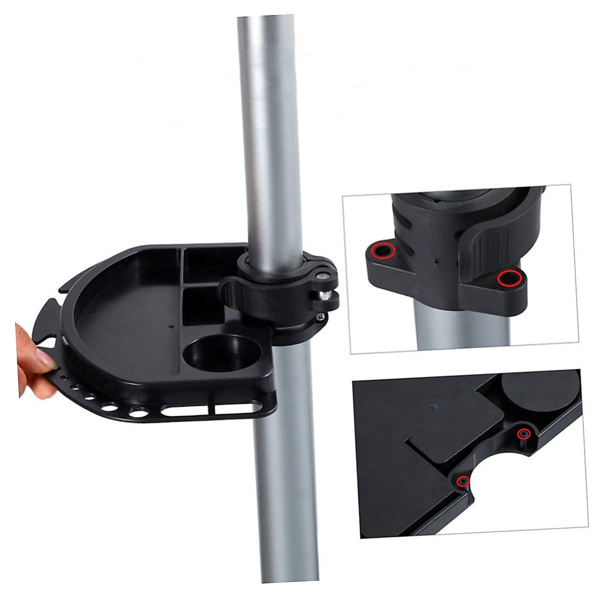 Toddmomy 1pc Repair Bike Repair Station Portable Work Bench Mechanic Tool Storage Shelves Plastic Tripod Base Stand Work Tray Portable Bike Repair Rack Bike Display Support Repair Workstand