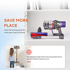 Extendable Quick Release Wand Compatible with Dyson V7 V8 V10 V11 V15 Extension Wand, Saving 18 to 27 Inch, Vacuums Attachment Extension Tube Replacement for Dyson Wand Stick Vacuum Cleaners(Silver)