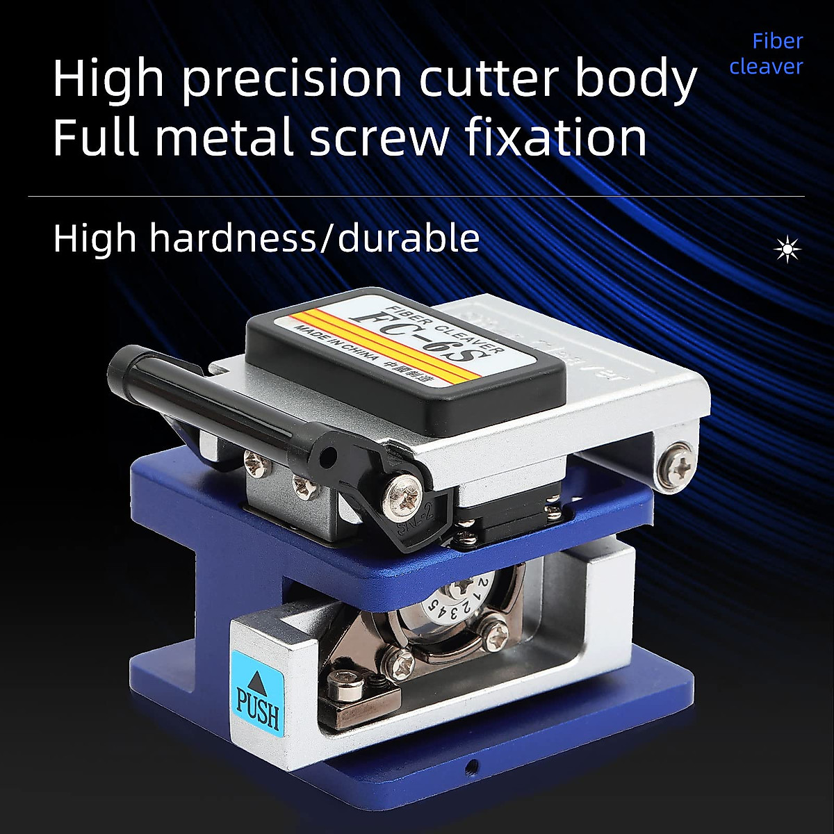 Cruiser FC-6S Optical Fiber Cleaver High Precision Stripping Cutter Tools Cleaves for SUMITOMO with 36,000 Cleaves and Coating Diameter: 250um - 900um
