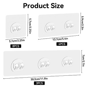 15 Pack Shower Caddy Adhesive Replacement, Adhesive Shower Shelves Hooks Caddy Shelves Rack Basket Shower Organizer Shower Sticker Bathroom Hanging Hook No Drilling Sticky Hanging Hooks (style 1)