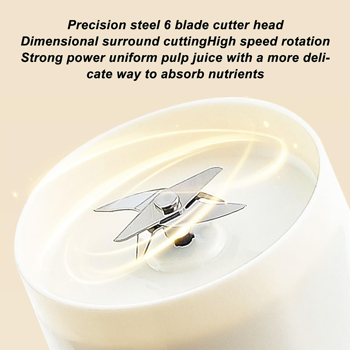 Yosoo Portable Rechargeable Cordless Juicer Blender, 1.2L Mini Juicer Cup with Stainless Steel Blades for Travel Camping Gym Office